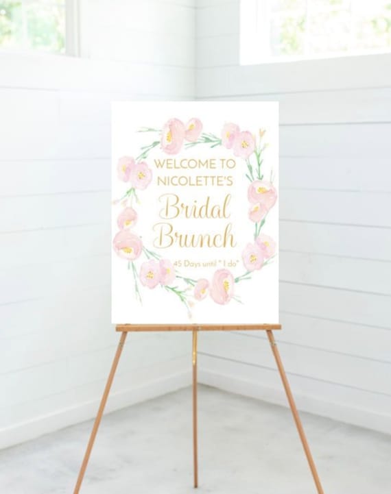 Fully Customizable Printable Bridal Brunch Welcome Sign | Etsy