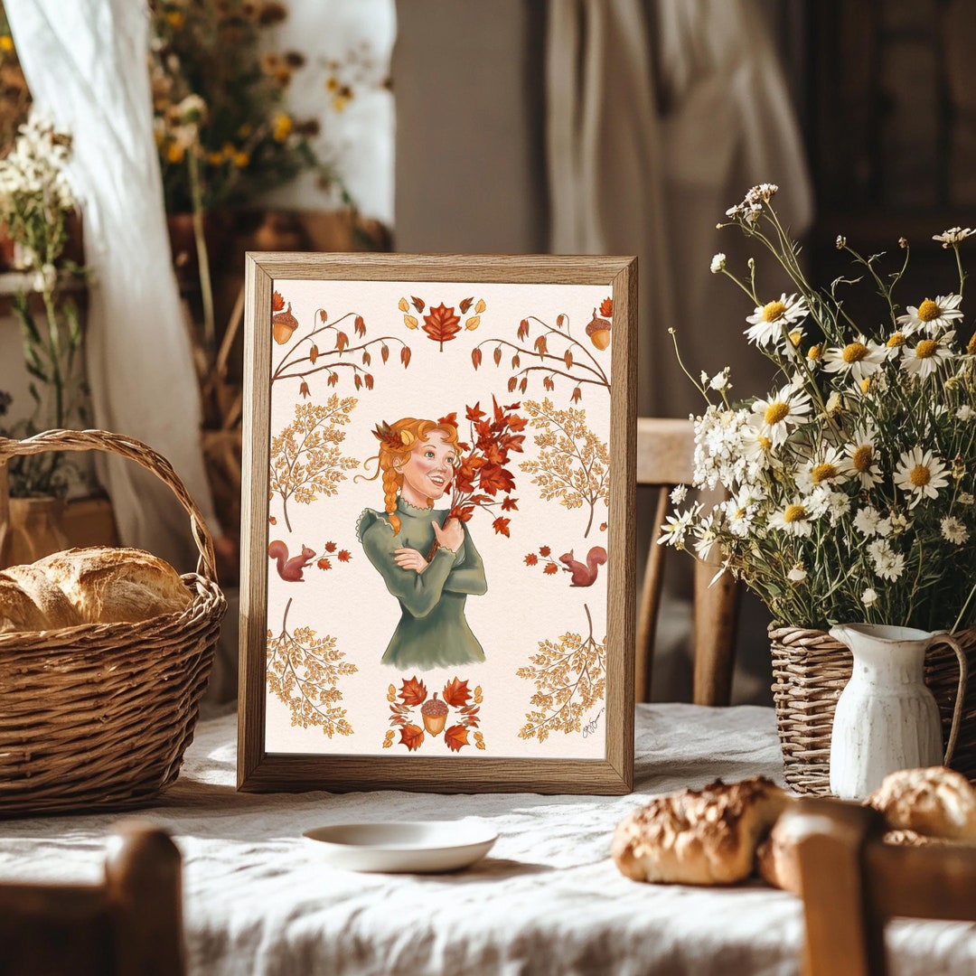 Anne of Green Gables Art Printable. Hand Drawn Digital Art by Holly ...