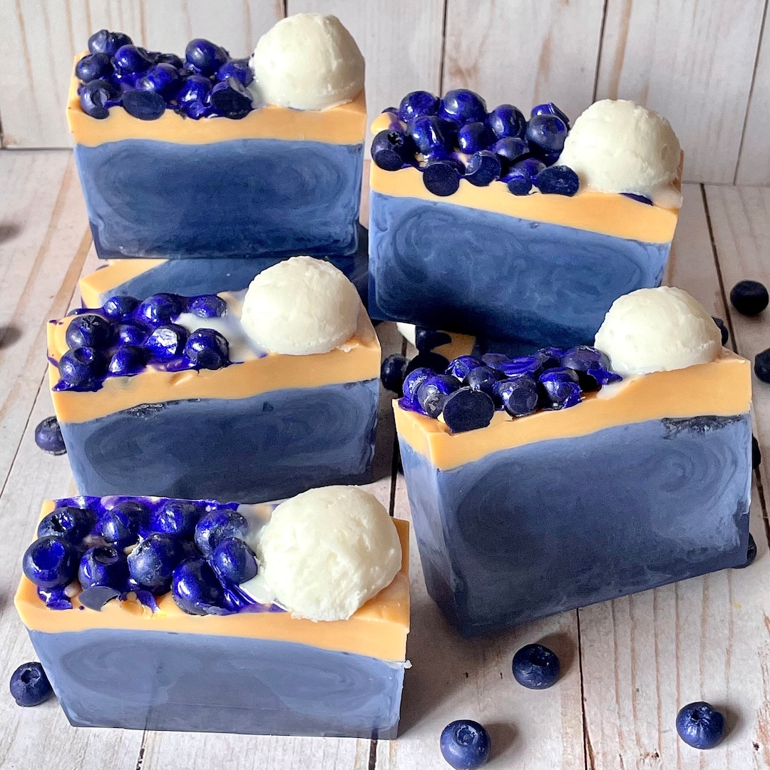 Blueberry Cobbler Handcrafted Soap, Soap Bar, Dessert Soap, Glycerin ...