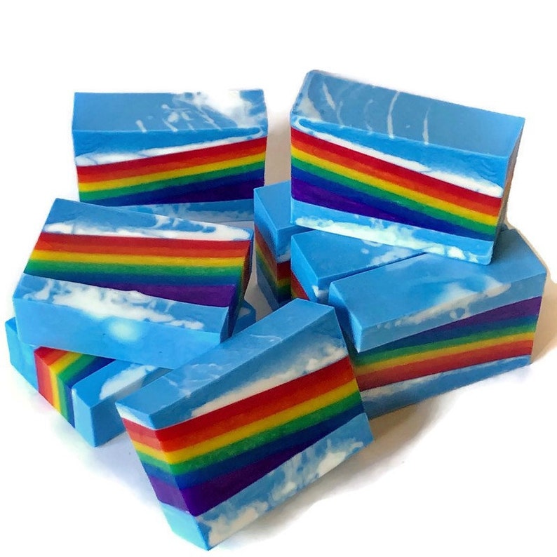 Over the Rainbow Handcrafted Soap Soap Bar Rainbow Soap | Etsy