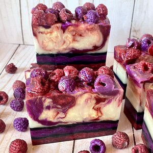Black Raspberry Vanilla Handcrafted Soap, Soap Bar, Fancy Soap, Artisan ...