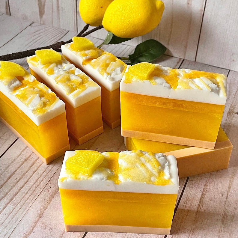 Lemon Cookie Bar Handcrafted Soap, Soap Bar, Dessert Soap, Glycerin ...