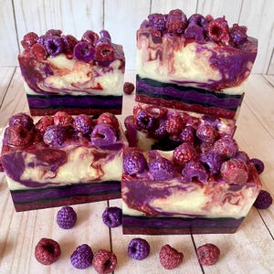 Black Raspberry Vanilla Handcrafted Soap, Soap Bar, Fancy Soap, Artisan ...