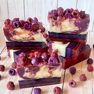 Black Raspberry Vanilla Handcrafted Soap, Soap Bar, Fancy Soap, Artisan ...