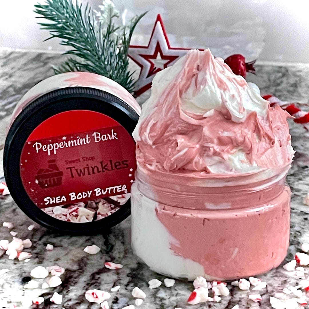 Peppermint Bark Body Butter, Whipped Shea Butter, Christmas Lotion ...