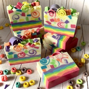 Fruitopia Handcrafted Soap, Glycerin Soap, Bar Soap, Froot Loop Fruity ...