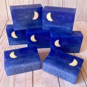 Moon Child Handcrafted Soap, Soap Bar, Blue Night Sky Soap, Night ...