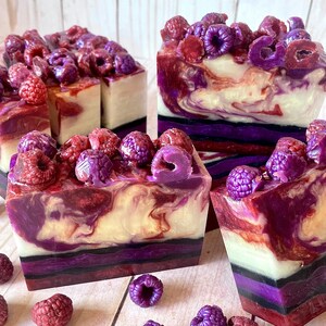 Black Raspberry Vanilla Handcrafted Soap, Soap Bar, Fancy Soap, Artisan ...
