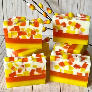 Candy Corn Handcrafted Soap, Glycerin Soap Bar, Soap for Fall ...