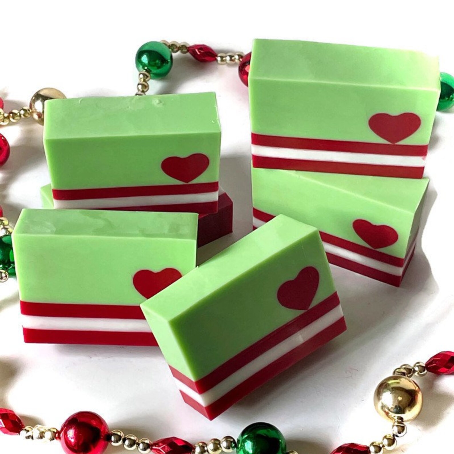 Grinch Handcrafted Soap Christmas Soap Bar Grinch Themed | Etsy