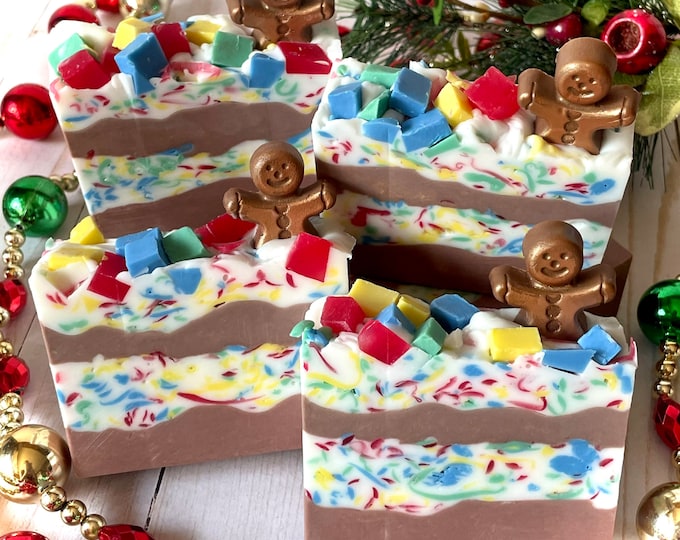 Gingerbread Handcrafted Soap, Glycerin Soap Bar, Christmas Soap ...