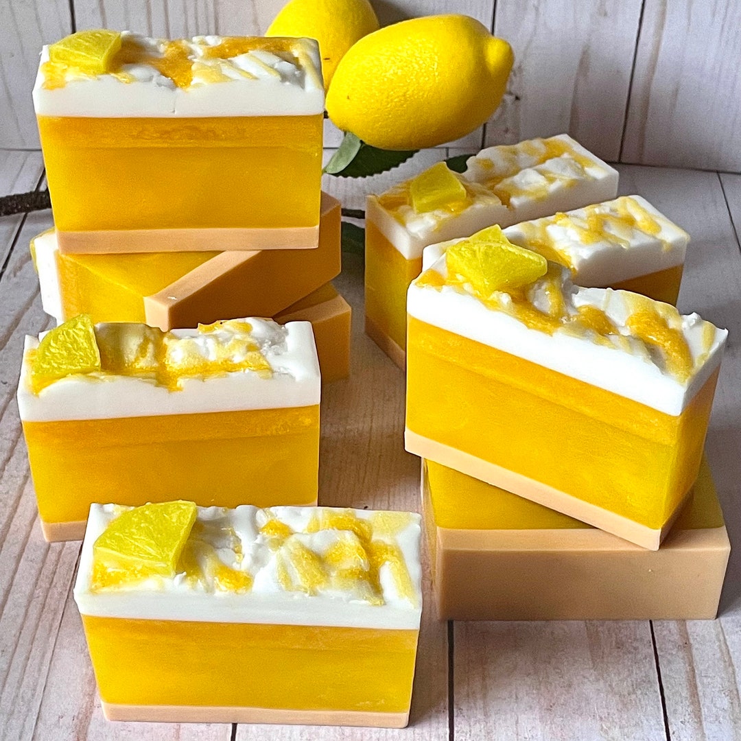 Lemon Cookie Bar Handcrafted Soap, Soap Bar, Dessert Soap, Glycerin ...