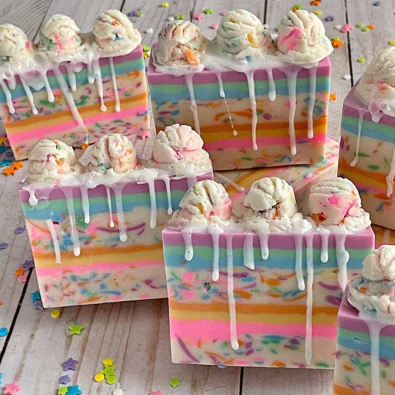 Cake Batter Ice Cream Handcrafted Glycerin Soap, Dessert Scent - Etsy
