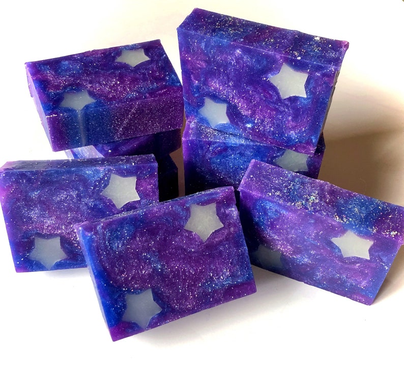 Cosmic Handcrafted Soap Glycerin Soap Bar Galaxy Soap Glow | Etsy