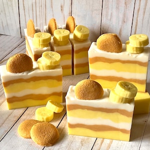 Banana Cream Pudding Handcrafted Soap, Soap Bar, Dessert Soap, Glycerin ...
