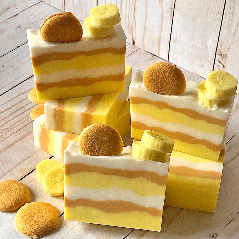 Banana Cream Pudding Handcrafted Soap, Soap Bar, Dessert Soap, Glycerin ...