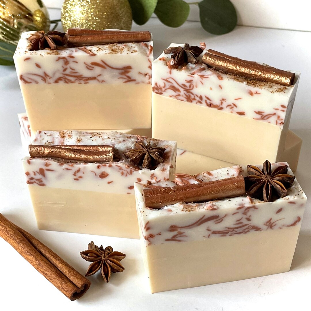 Spiked Eggnog Handcrafted Soap, Holiday Soap Bar, Christmas Soap ...
