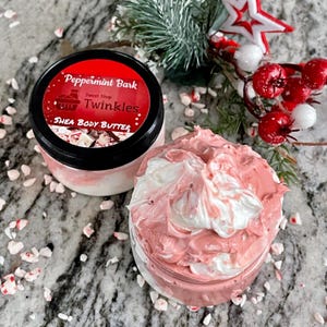 Peppermint Bark Body Butter, Whipped Shea Butter, Christmas Lotion ...