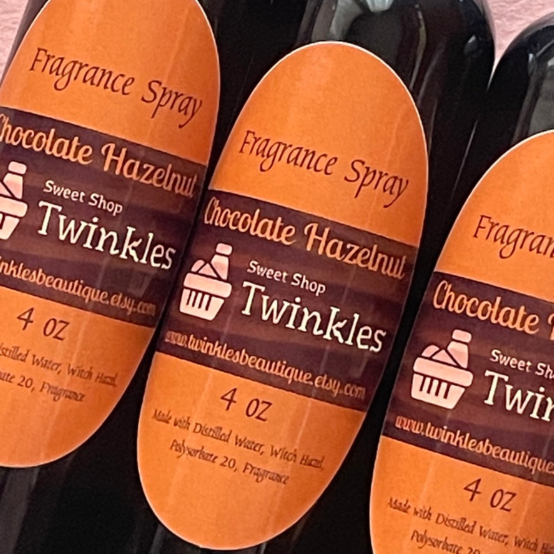 Chocolate Hazelnut Fragrance Spray, ONE 4 Oz Body Spray, Body Splash ...