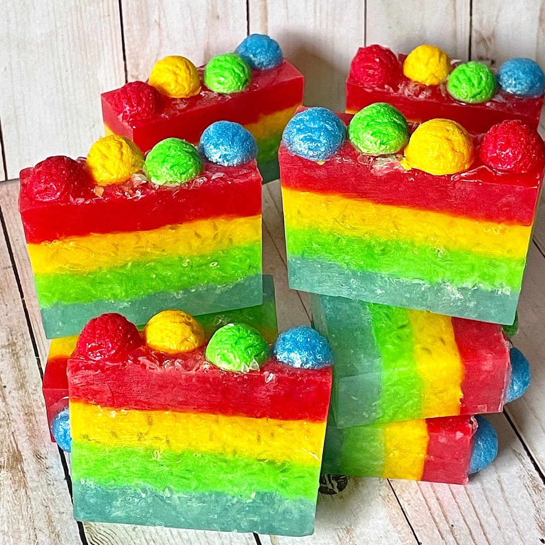 Rainbow Snow Cone Handcrafted Soap, Glycerin Soap, Bar Soap, Gift Soap ...
