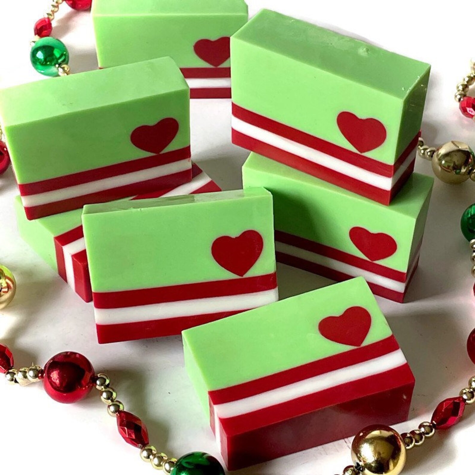 Grinch Handcrafted Soap, Christmas Soap Bar, Grinch Themed Gift ...