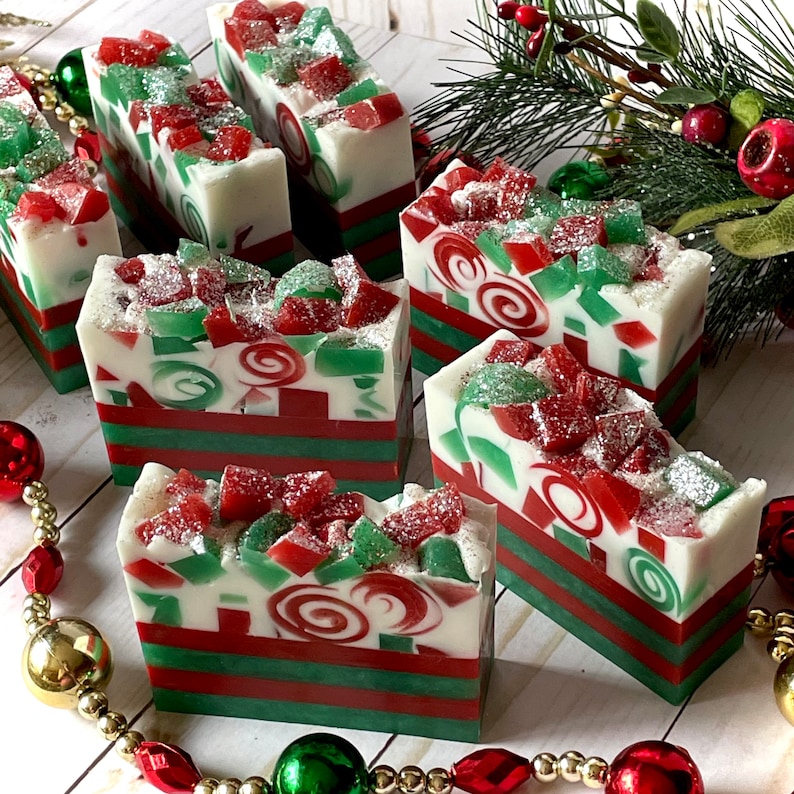 Holly Jolly Handcrafted Soap, Christmas Soap, Holiday Fragrance ...