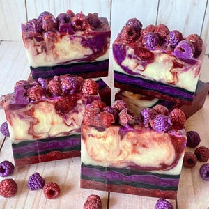 Black Raspberry Vanilla Handcrafted Soap, Soap Bar, Fancy Soap, Artisan ...