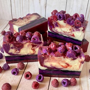 Black Raspberry Vanilla Handcrafted Soap, Soap Bar, Fancy Soap, Artisan ...