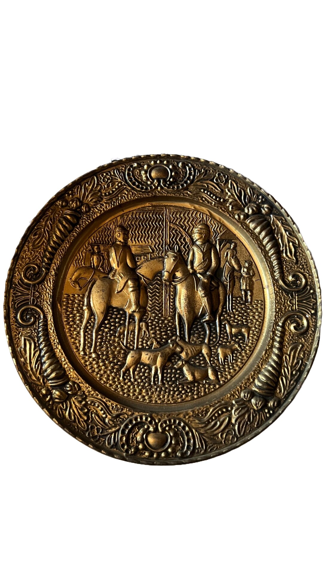 Vintage Gungadin England Brass Art Plate - Etsy
