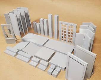 UIL One Act Play 1/2" Scale Model Set, 32 Piece Full Set, Unit Set ...