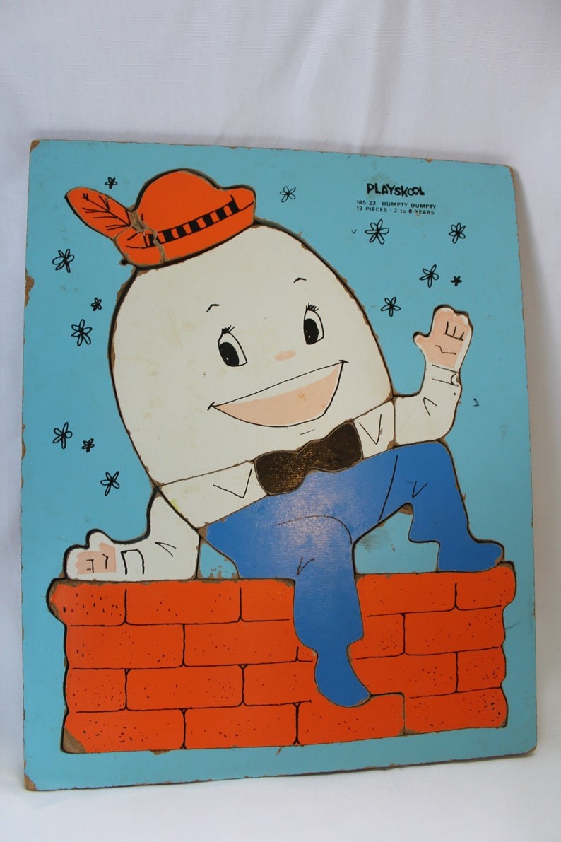 Vintage Playskool Humpty Dumpty Board Puzzle - Etsy