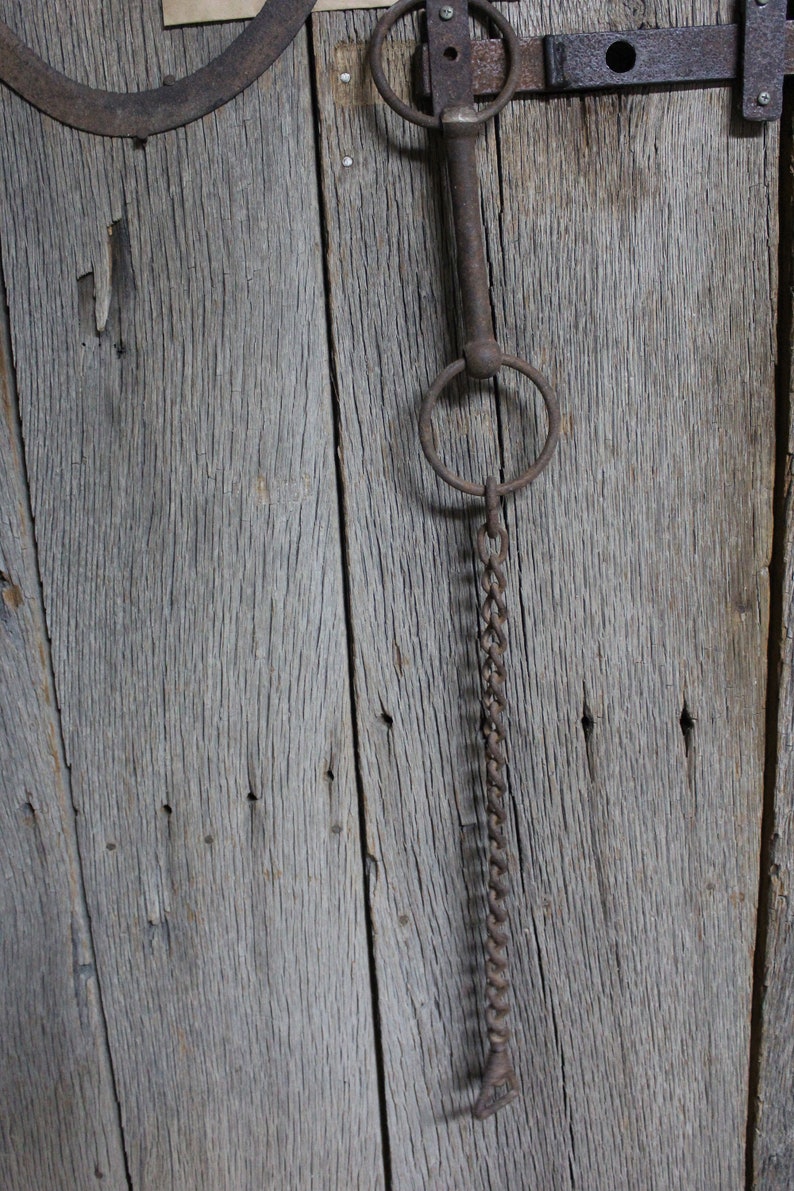 Antique Horse Bridal Metal Bit With Chain - Etsy