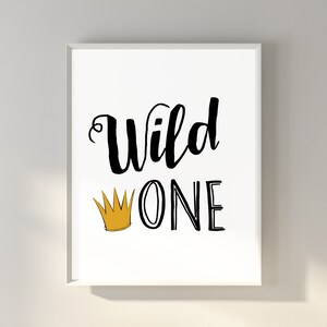 Wild One Sign, Printable Where the Wild Things Are Print, Wild Things ...