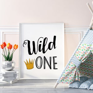 Wild One Sign, Printable Where the Wild Things Are Print, Wild Things ...