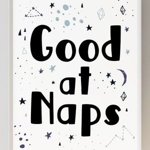 Good at Naps Funny Nursery Print, Boy Nursery Decor, Printable Nap Time ...
