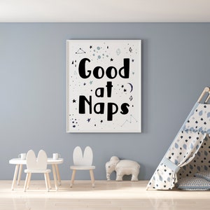 Good at Naps Funny Nursery Print, Boy Nursery Decor, Printable Nap Time ...