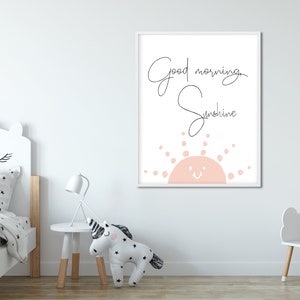 Good Morning Sunshine Print, Girl Nursery Ideas, Good Morning Art ...