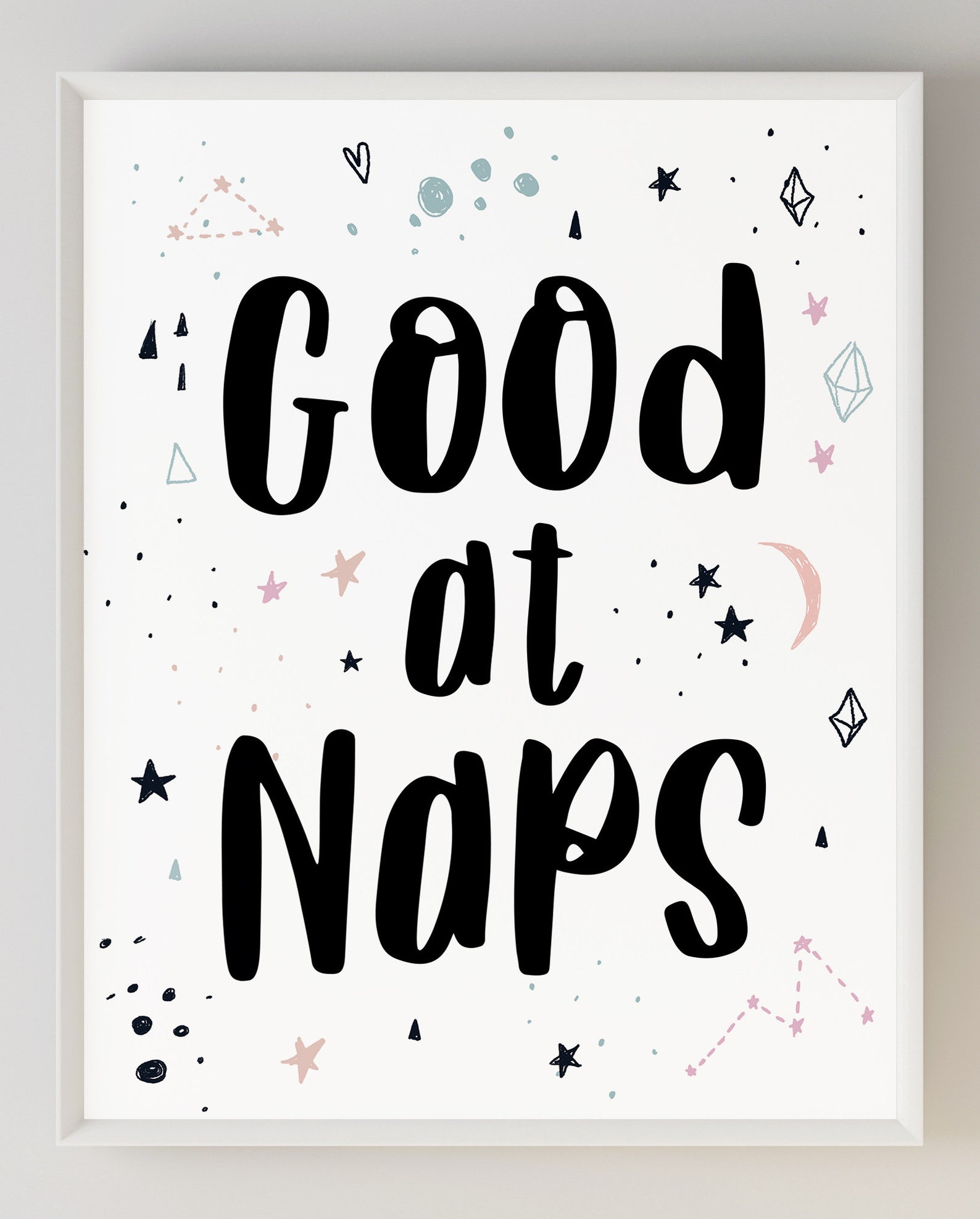 Good at Naps Print, Girl Nursery Decor, College Dorm Decor, Teen ...