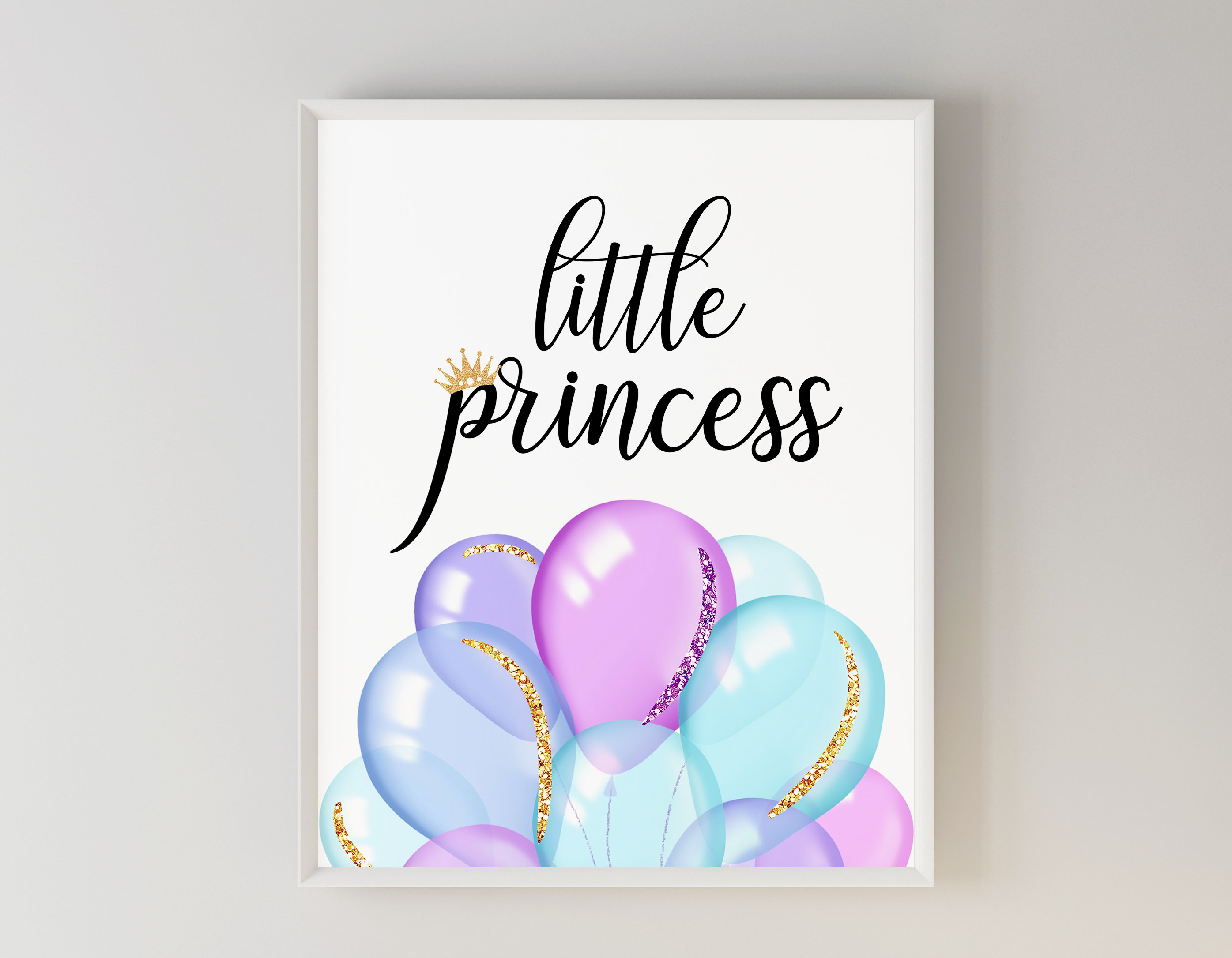 Princess Wall Art Princess Wall Decor Baby Girl Nursery | Etsy