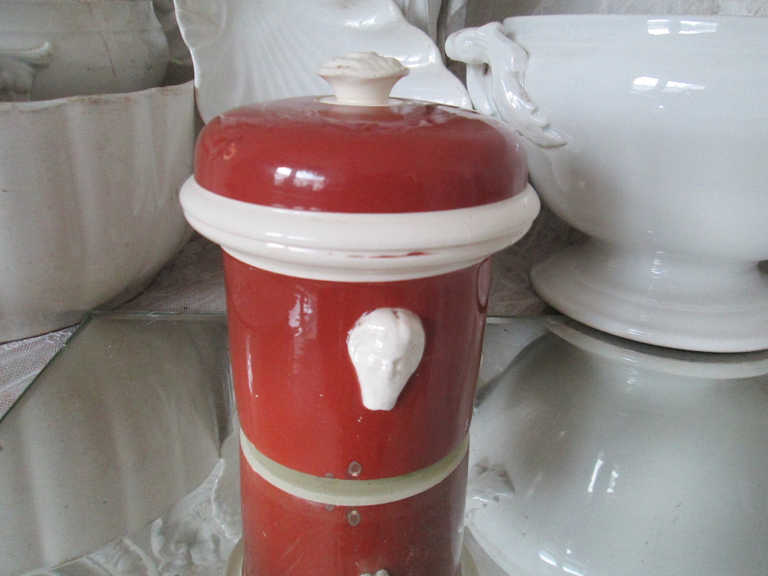 FRANCE Old Thick-walled Heavy Ceramic Tureen Approx. 12 Cm France ...