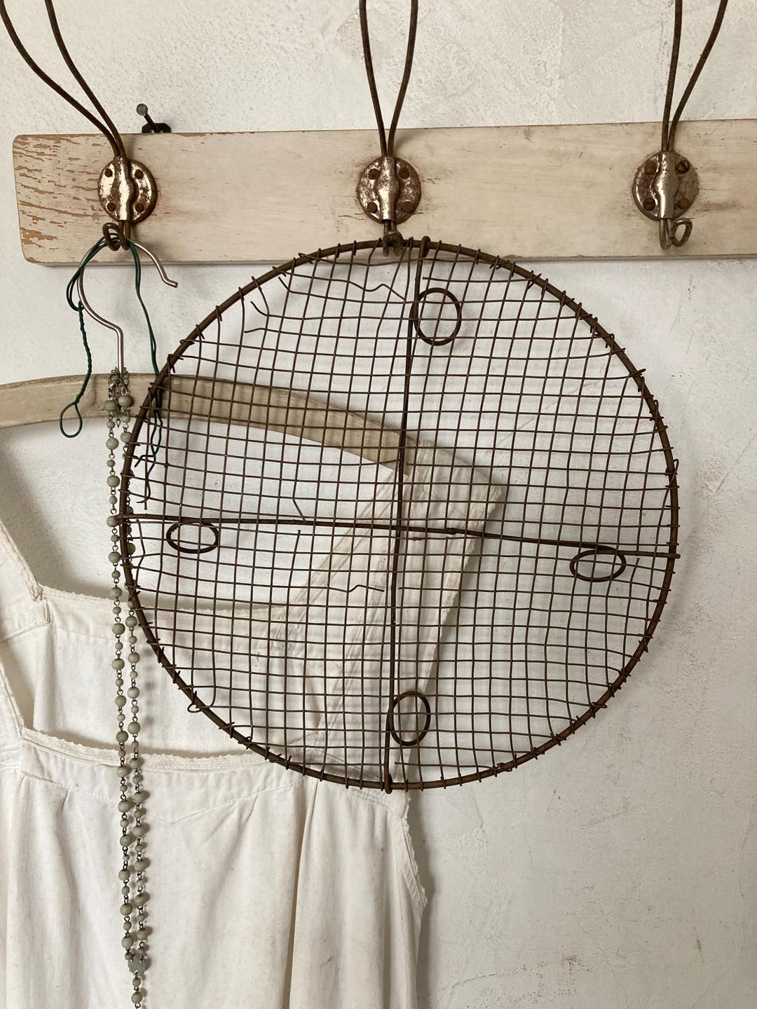 FRANCE RARE Antique Round Cake Rack Dmr Approx 32 Cm Fil De Fer Patina ...