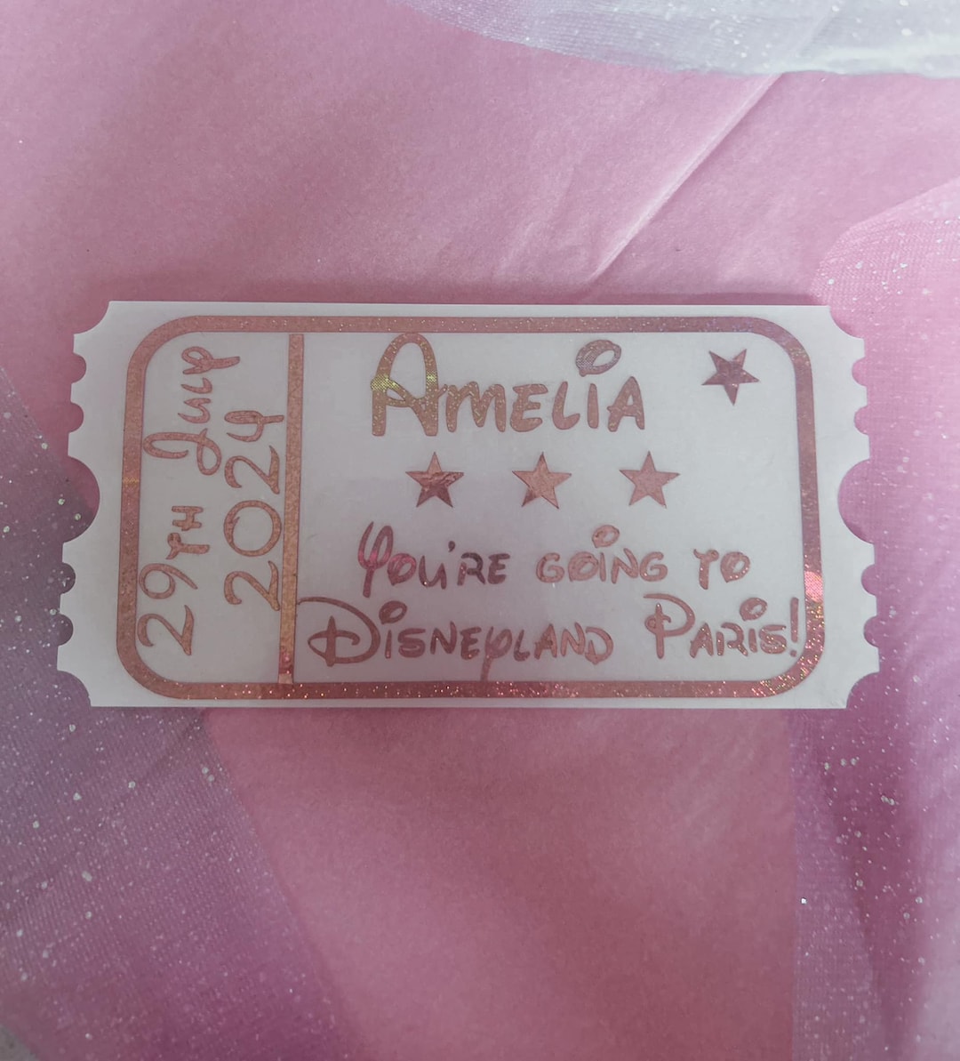 Personalised Acrylic Ticket - Etsy