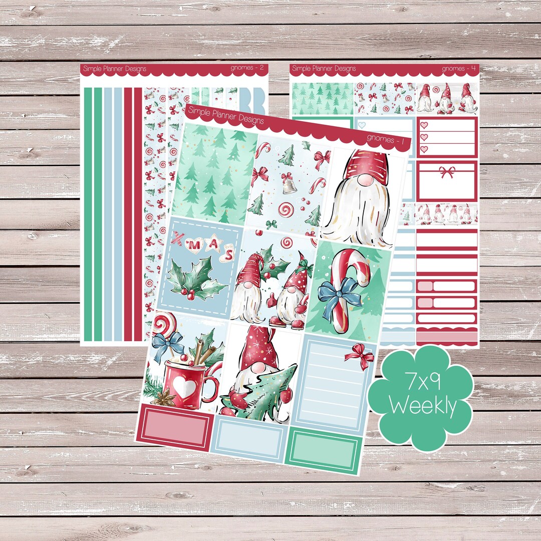 Christmas Gnomes Vertical/hourly Kit for ECLP! - Etsy
