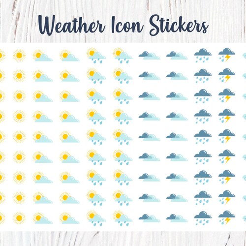 I105 WEATHER STICKERS Weather Planner Stickers for | Etsy