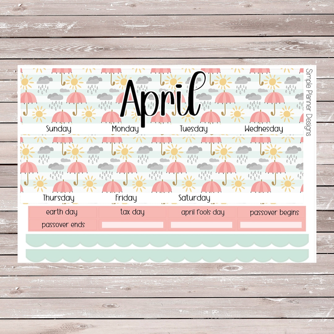 April Showers Monthly Kit - Etsy