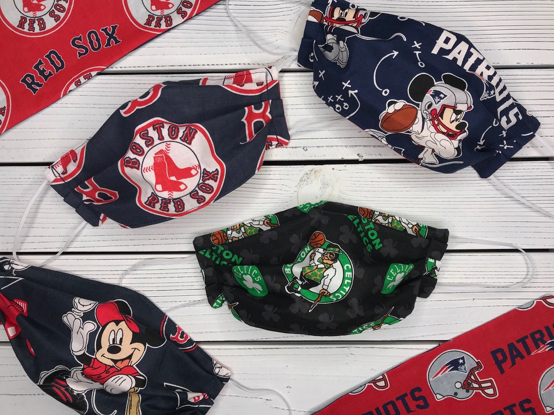 Sports Teams Washable Cotton Face Masks Scrunchies Pleated Adult Size ...