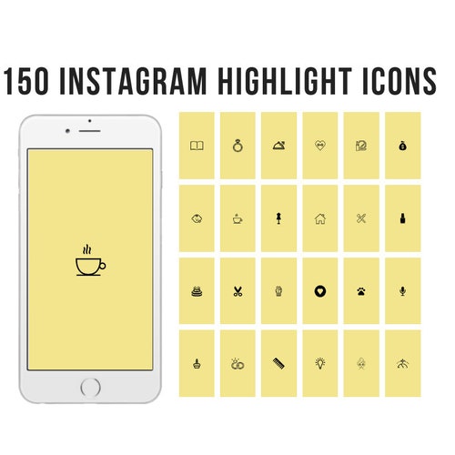 25 Instagram Highlight Covers Yellow Colors Highlight Icons | Etsy
