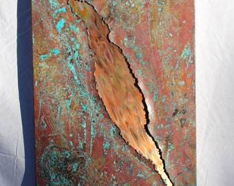 Copper wall art | Etsy