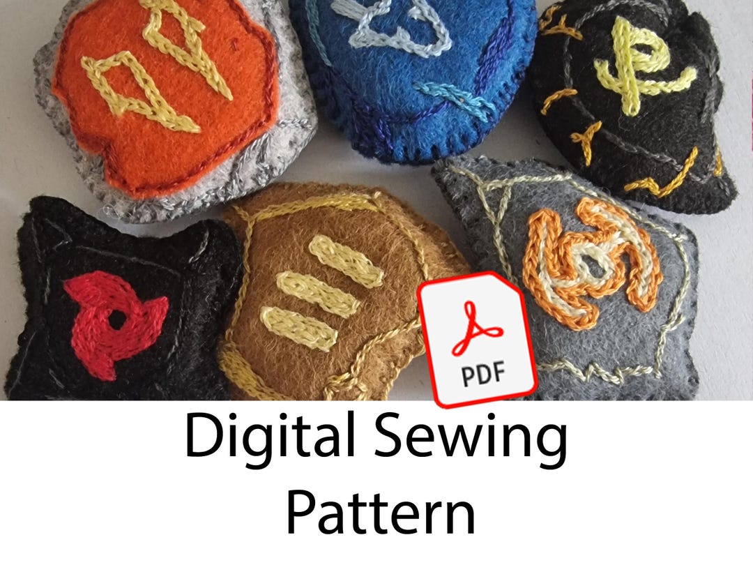 FFXIV Job Stones Sewing Pattern FF14 Soul Crystal Hand Embroidery ...