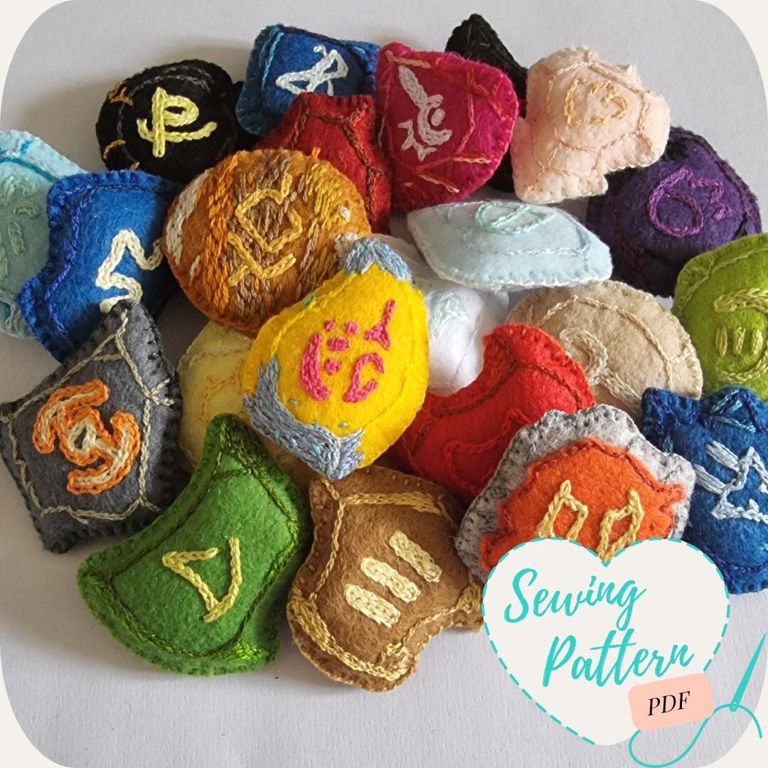 FFXIV Job Stones Sewing Pattern FF14 Soul Crystal Hand Embroidery ...